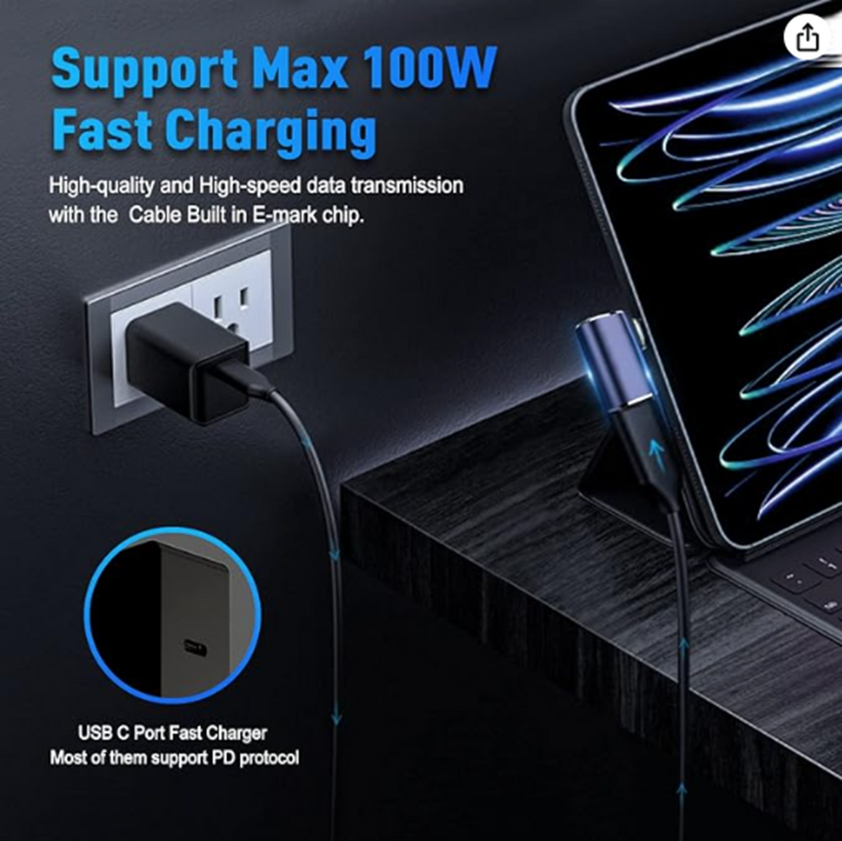 Connector - USB-C 90° – Kiosk Cable Routing | Armodilo